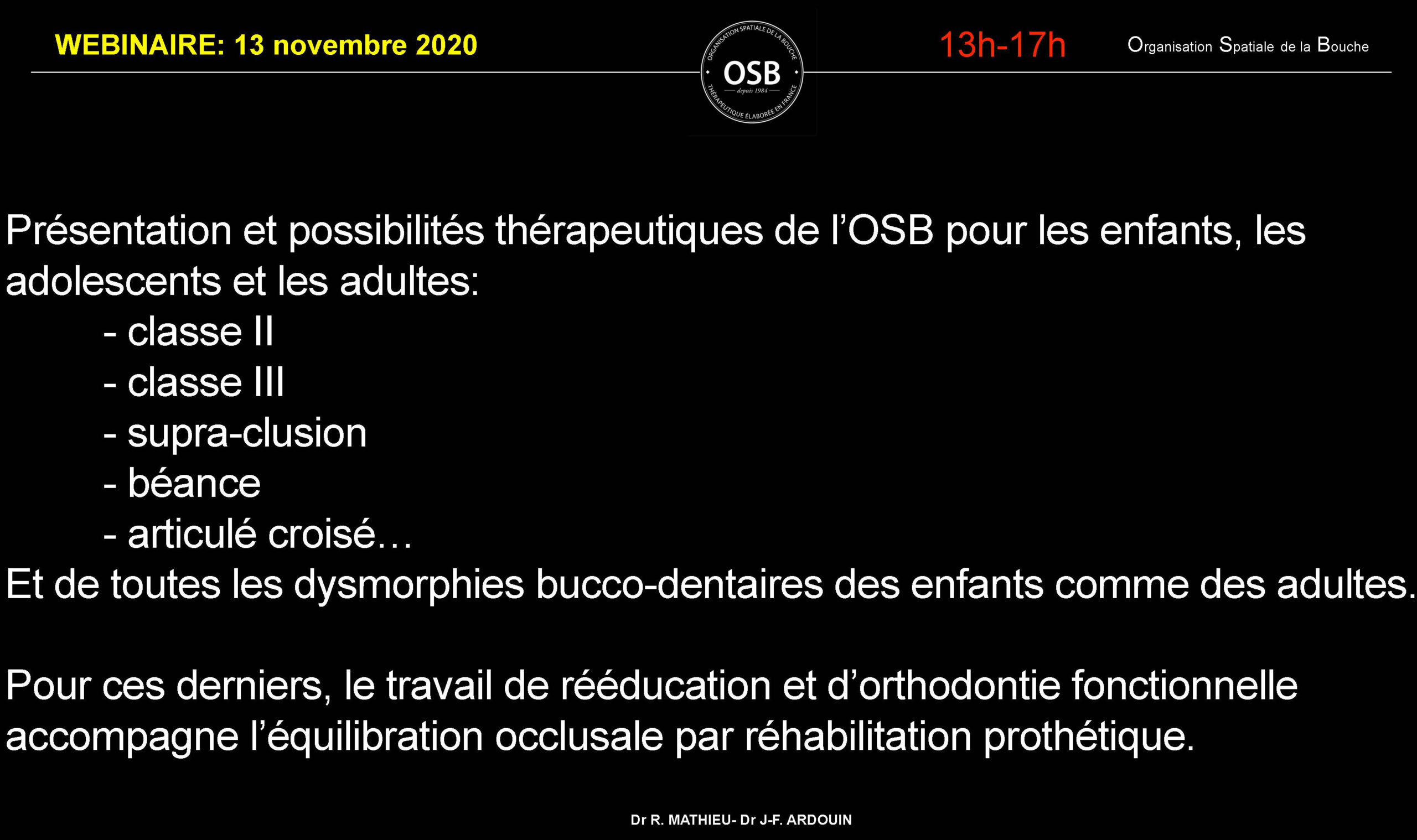 OSB Formation – Thérapeutique Dentaire Fonctionnelle Globale ...